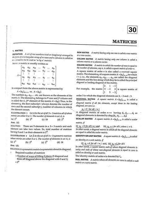 Matrix Math Pdf