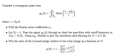 Consider A Rectangular Pulse Train Gt0t