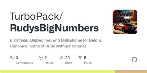 Github Turbopackrudysbignumbers Biginteger Bigdecimal And