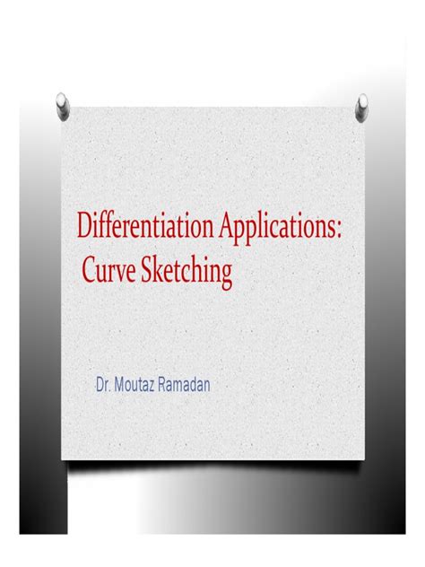 Differentiation Applications Curve Sketching Pdf Manifold Theoretical Physics