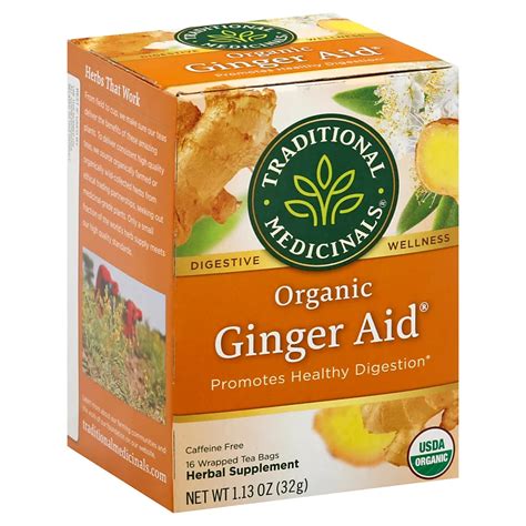 Traditional Medicinals Organic Ginger Aid Herbal Tea Shop Tea At H E B