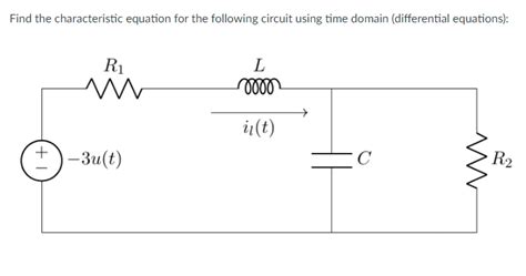 solved find the characteristic equation for the following