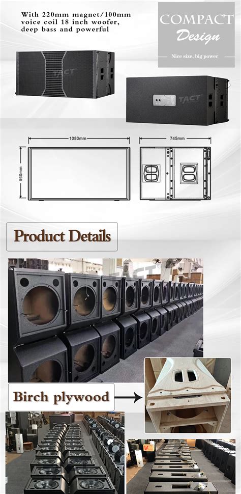 Professional Line Array Speakers Big Power For Outdoor