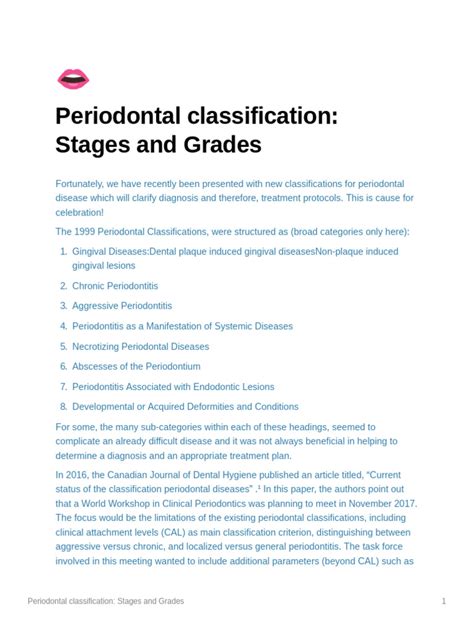 Periodontal Disease Staging And Grading Pdf Periodontology