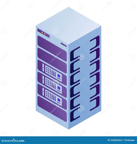Server Rack Icon Isometric Style Stock Vector Illustration Of Rack Network 165582264
