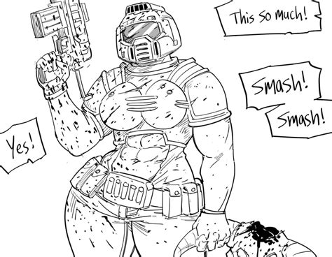 Doomguy Doom Drawn By Bb Baalbuddy Danbooru