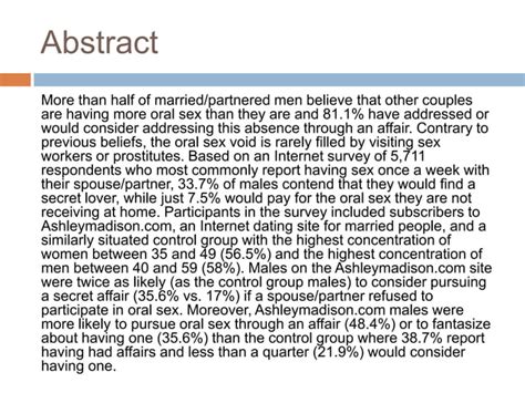 The Oral Sex Void What Married Men Do Pptx Sexual Conditions Sexual Health