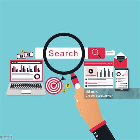 Serach Engine Optimization Stock Illustration Download Image Now 2023 Backgrounds Big Tech
