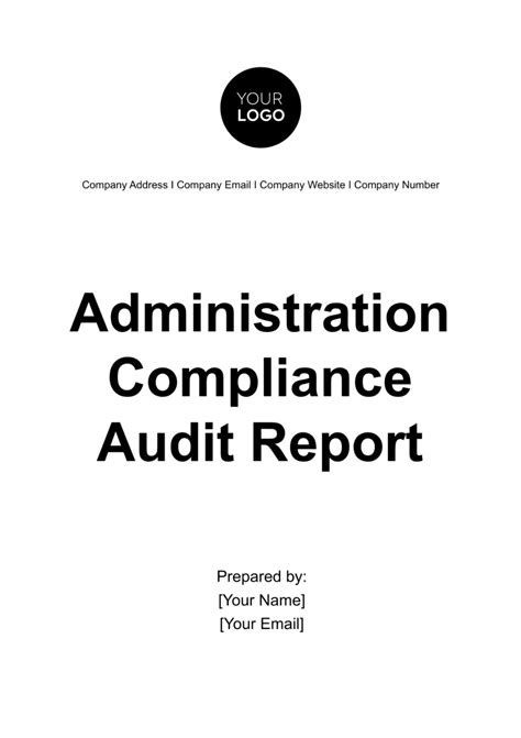 Free Administration Compliance Audit Report Template To Edit Online