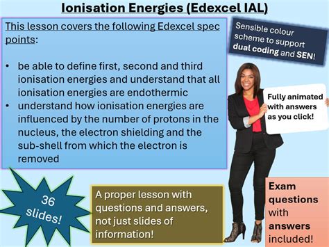 Ionisation Energies Click For Video Preview Teaching Resources