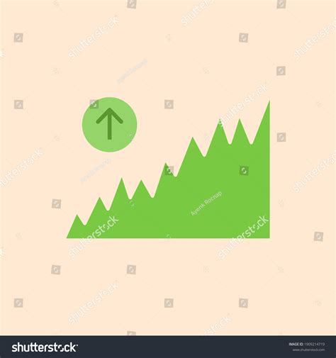 Flat Design Progress Line Chart Vector Stock Vector Royalty Free 1909214719 Shutterstock