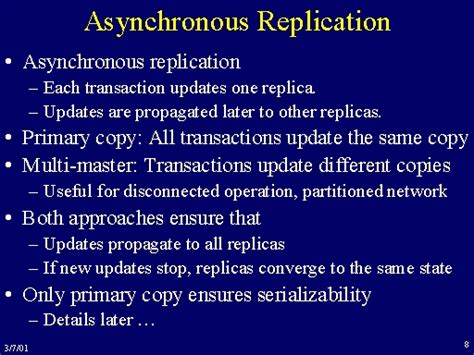 Asynchronous Replication