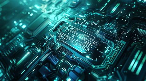 Electronic Circuit Board Technology Chip Motherboard Digital Stock Illustration Illustration