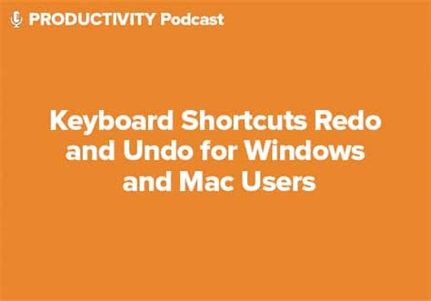 Keyboard Shortcuts Redo And Undo For Windows And Mac Users Brandon