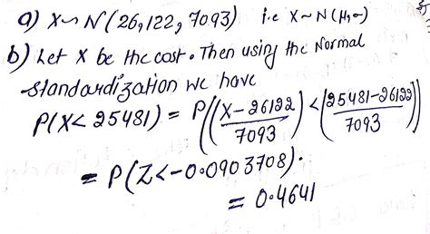 Solved Normal Distribution Computation Show Your Work For Full Credit Course Hero