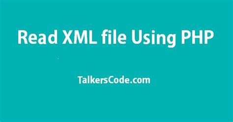 Read Xml File Using Php