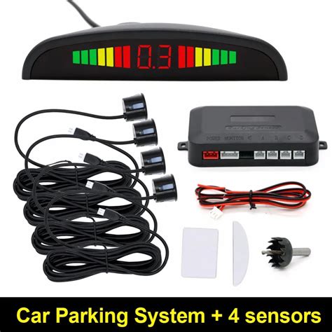 Car LED Parking Sensor Kit Sensors Mm Backlight Display Reverse Backup Radar Monitor System