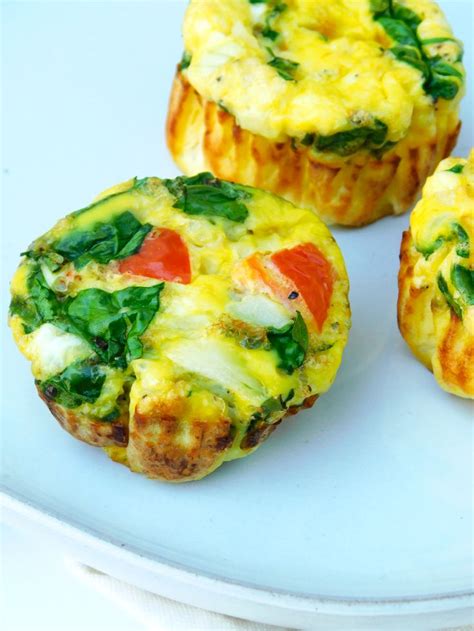 Easy Vegetarian Egg Bites With Spinach And Feta Cheese Recipe Tomato