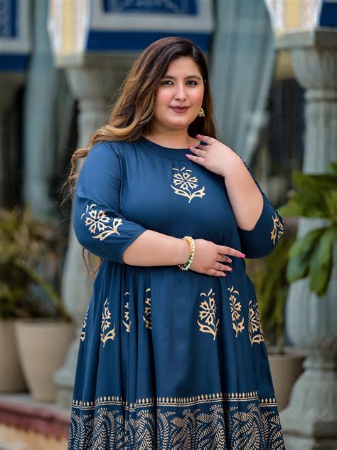 Indian Dress For Women Plus Size India Dress Anarkali Gown Printed