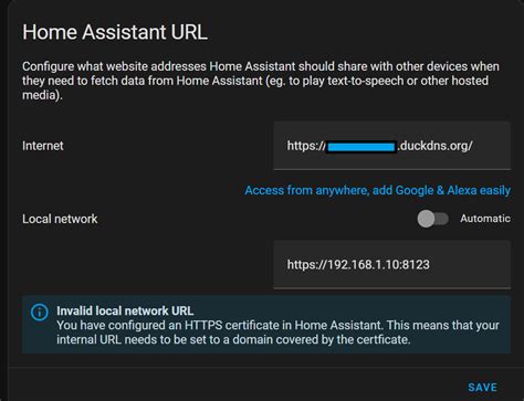 Ssl Is Configured Without An External Url Or Internal Url Configuration Home Assistant Community
