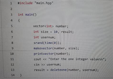 Solved Make The Program That Deletes One Element In The Chegg