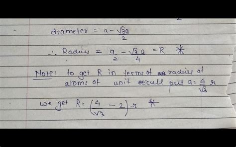 Calculate The Maximum Radius Of An Atom That Can Be Placed In Between Two Bcc Atoms