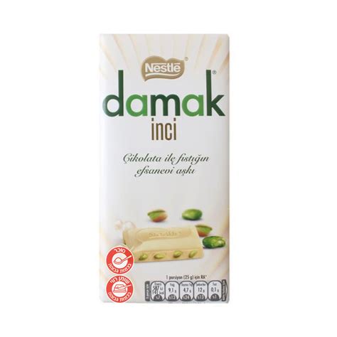 Nestle damak inci pistachio - טבלה נסטלה פיסטוק לבן - ChocolateWorld