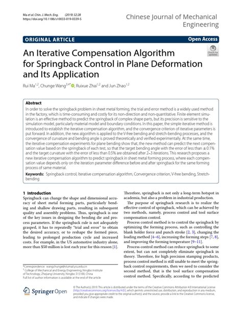 compensation algorithm pdf deformation engineering plasticity