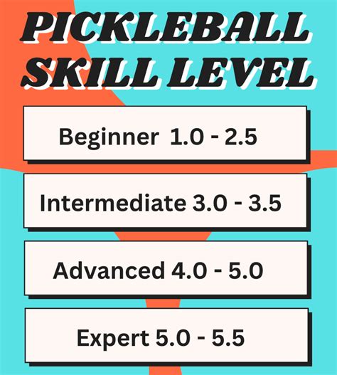 Pickleball Rating Chart Mens Presents For Birthday