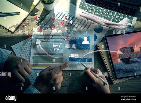 Logistics And Transportation Digital Internet Network Iot Smart