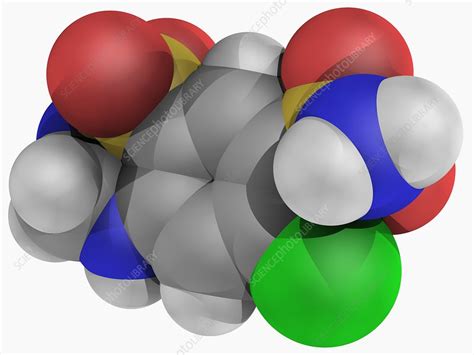 Hydrochlorothiazide Drug Molecule Stock Image F004 7106 Science Photo Library