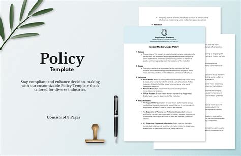 Policy Template In Word PDF Google Docs Download Template Net
