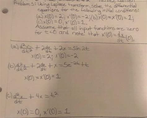 solved problem 5 using laplace transform solve the