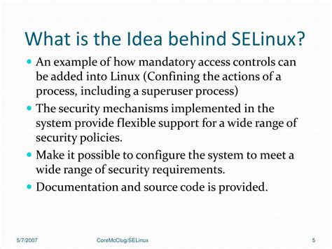 PPT SELinux Security Enhanced Linux PowerPoint Presentation Free Download ID