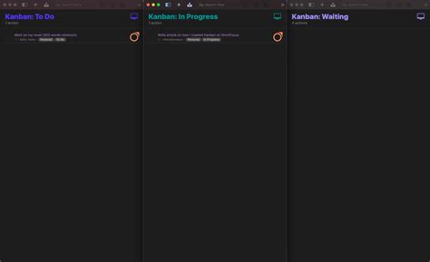Omnifocus Automation Kanban Board K