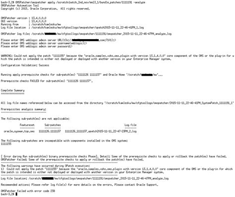 Patching Oracle Management Service And The Repository