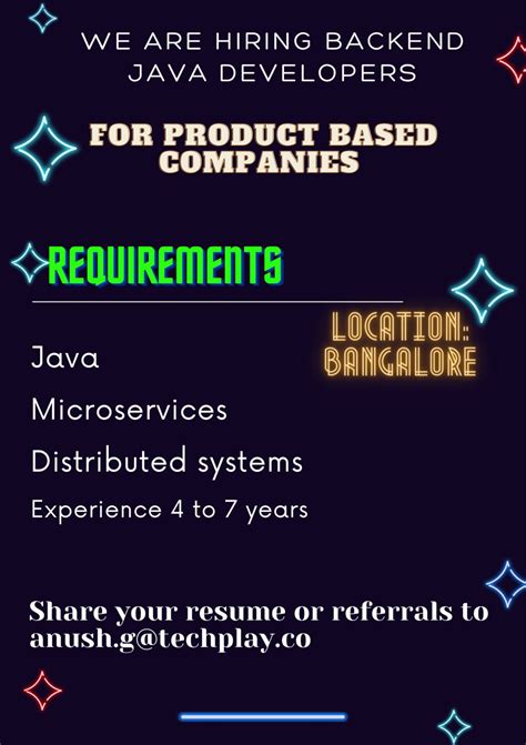 Connections Java Backend Developers Bangalore Fintech Resumes Referrals Javadeveloper