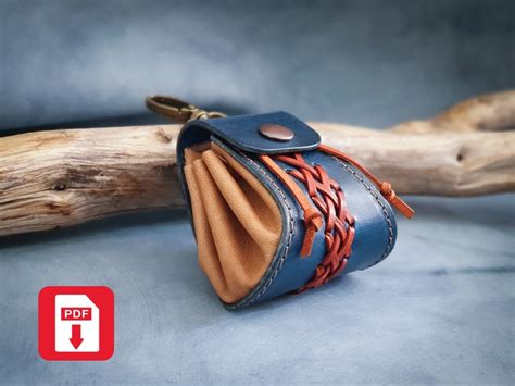 Pdf Pattern Leather Drawstring Coin Pouch Etsy