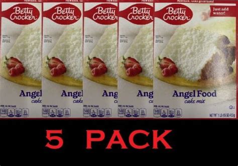 Betty Crocker Angel Food Cake Mix 16 Oz Box 5 Pack Ebay