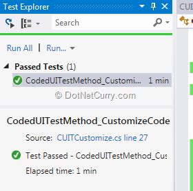 Coded UI Test Re Use And Customize The Code Generated With CUIT Builder Using Visual Studio