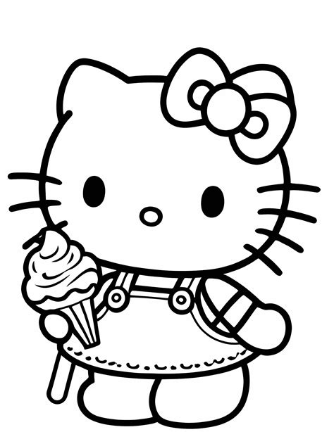 Раскраски с Hello Kitty распечатать бесплатно Happybrushes