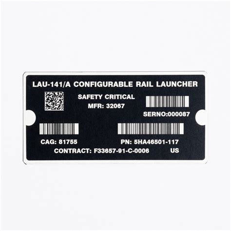 Iuid Plates And Labels Iuid Marking Verification And Registration Services