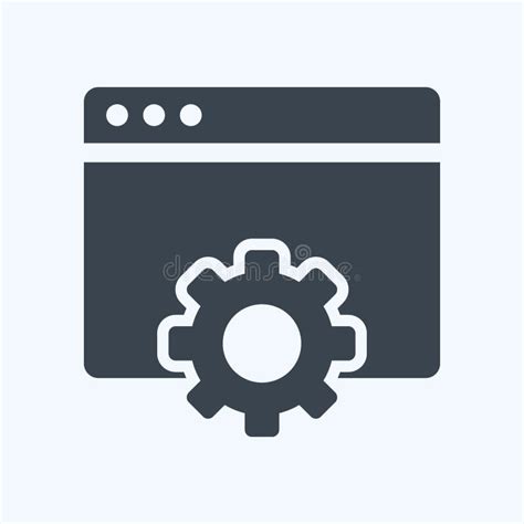 Icon Browser Settings Suitable For User Interface Symbol Glyph Style