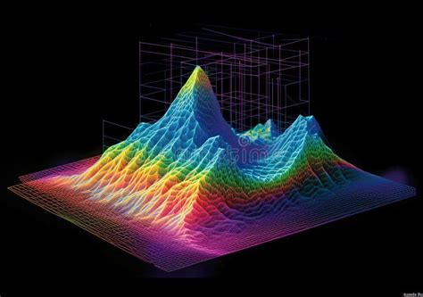 3d Abstract Data Visualization Background Stock Illustration