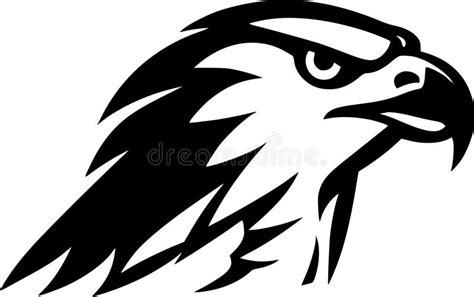 Falcon Minimalist And Flat Logo Vector Illustration Stock Vector