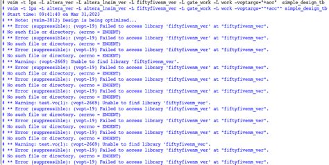 Gate Level Simulation With Fiftyfivenmatompack Library Not Found Intel Community