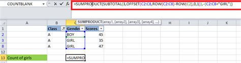 subtotal with countif function in microsoft excel tpoint tech