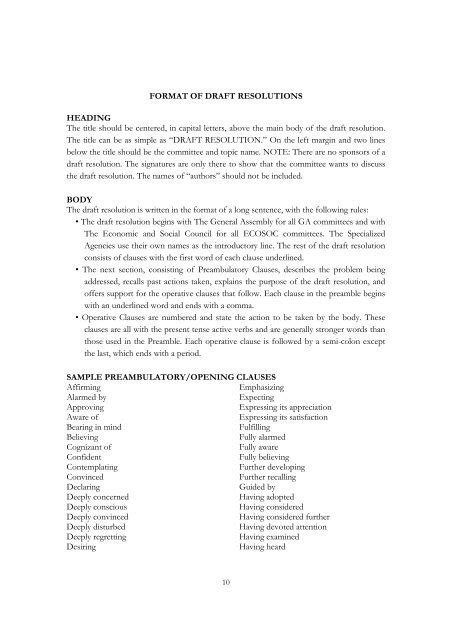 How To Write A Draft Resolution Pdf