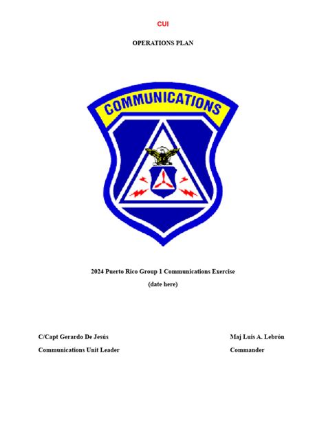 Ops Plan Draft Pdf Civil Air Patrol