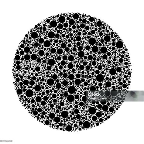 Black Dots No Overlap Filling Surface Stock Illustration Download